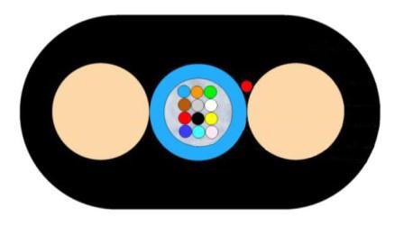 Подвесной, самонесущий, полностью диэлектрический оптический кабель ...